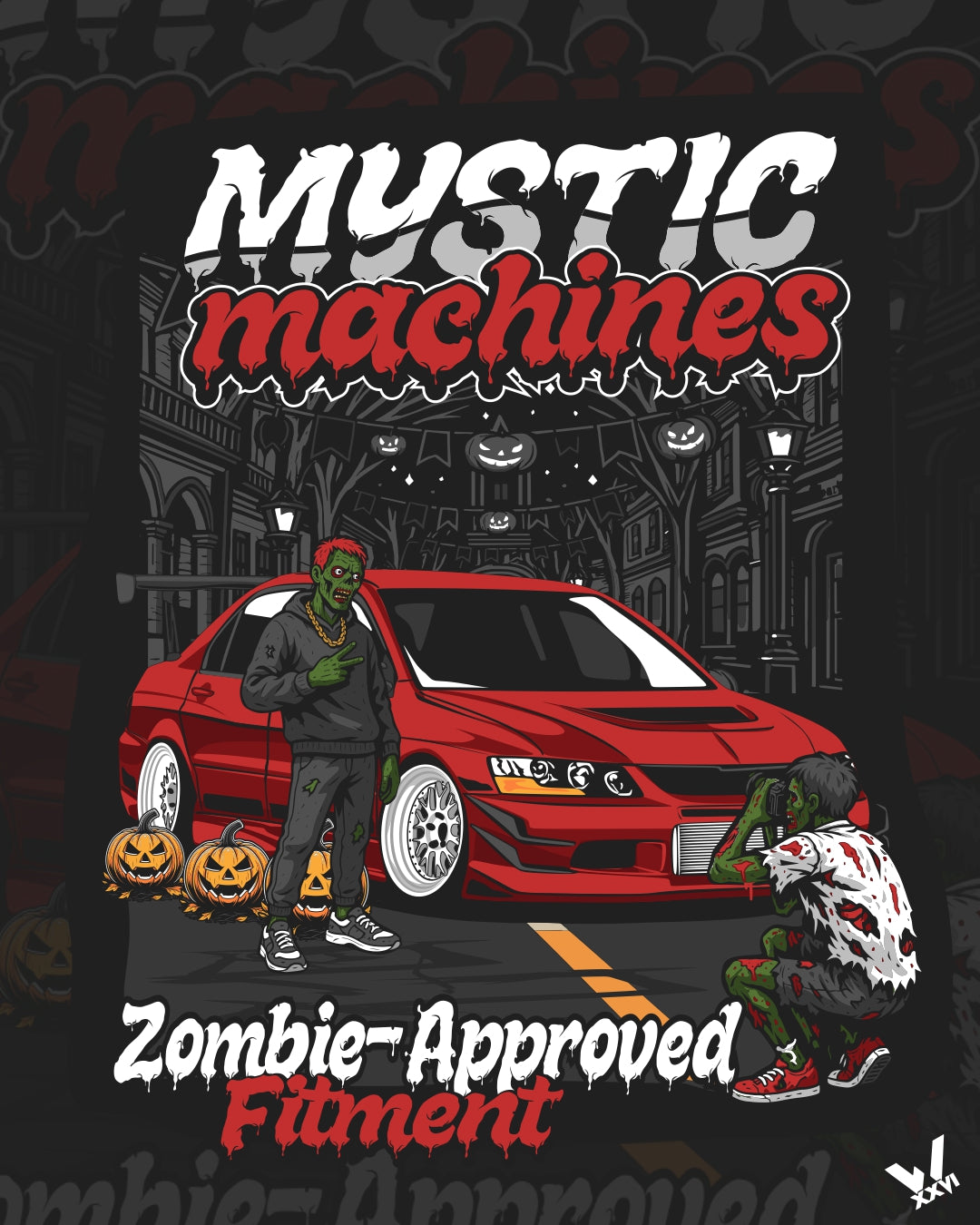 EVO 9 HALLOWEEN – JDM Digital Artwork (PNG + Vector Download) – Walid26art