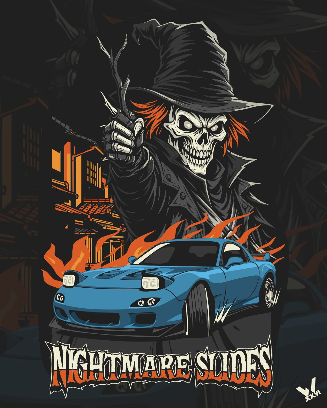 DRIFT RX7 HALLOWEEN – JDM Digital Artwork (PNG + Vector Download ...